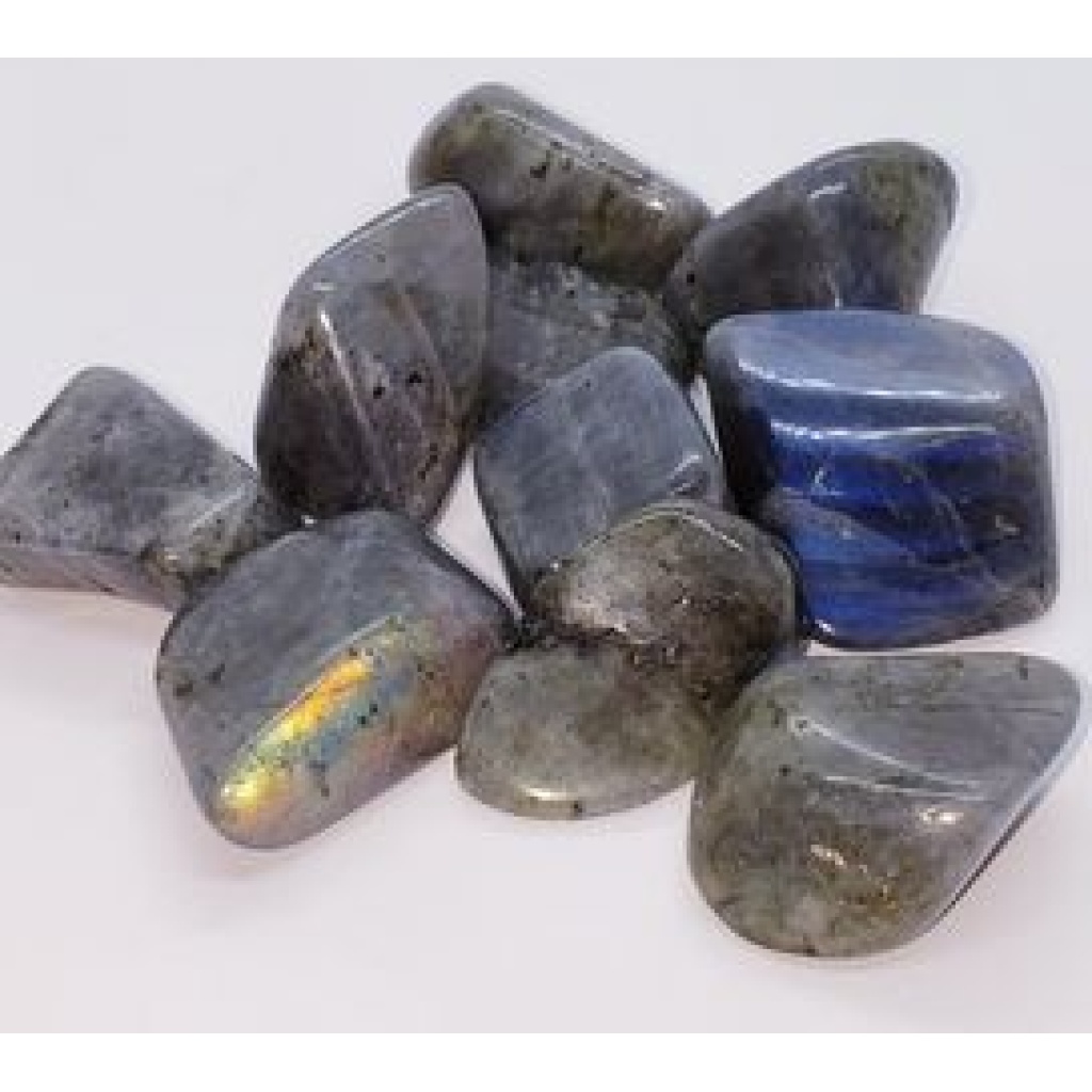 Peacock Labradorite tumbles, the lucky stone - Anna Mae Minerals