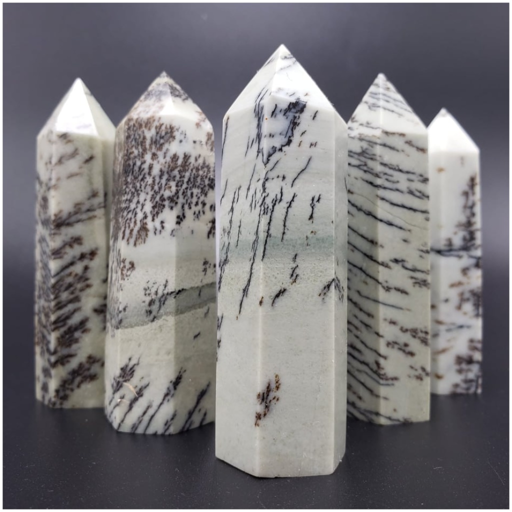 Dendritic Agate Tower - Anna Mae Minerals